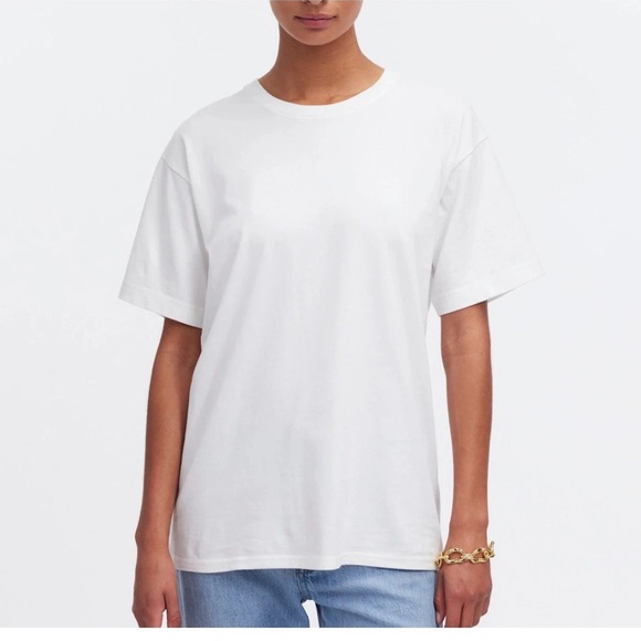 Madewell | Tops | Madewell White Short Sleeve Crewneck Refined Easy Tee ...